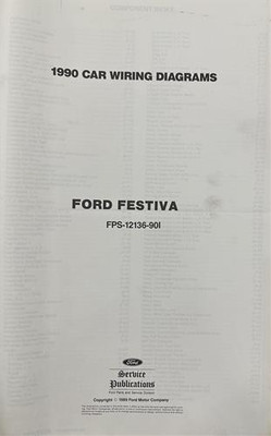 1990 Ford Festiva Factory Foldout Wiring Diagram 90 Electrical Original ...