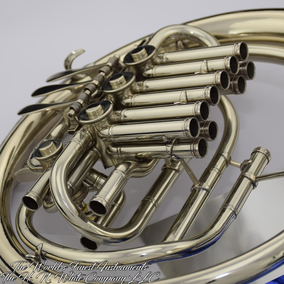 1959 Vintage King H. N. White Made Double French Horn Nickel Silver | eBay