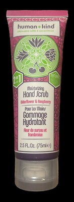 Human + Kind Moisturizing Hand Scrub, Elderflower and Raspberry 2.5oz ...
