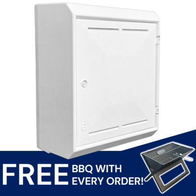 MK2 Surface Mounted Gas Meter Box - White (502mm x 408mm x 225mm ...