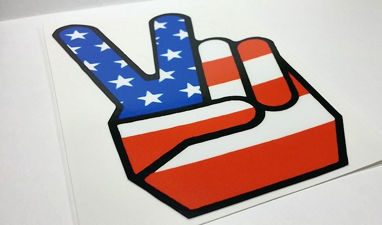 1960's PEACE SIGN Vintage Style Vinyl Decal / Sticker, hippie, rat rod ...