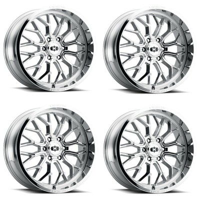 Set 4 22" Vision Off-Road 402 Riot Chrome Wheels 22x12 8x170 Lifted ...