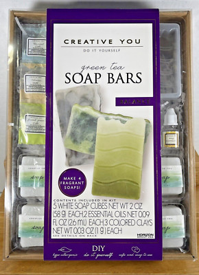 NEW OLD STOCK SEALED Creative You Green Tea Soap Bar Kit Make 4 ...