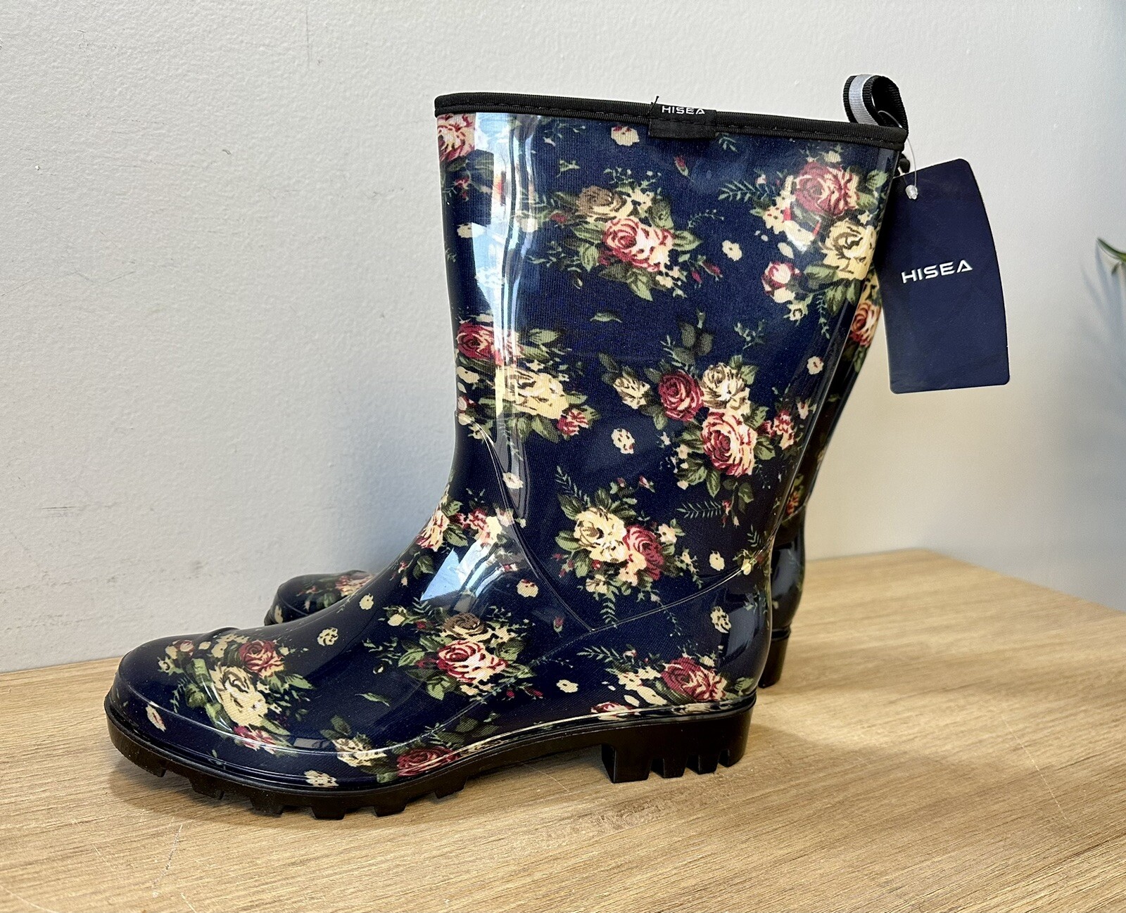 HISEA Women Rain Boots Waterproof Gardening Mud Work Boots mid-calf ...