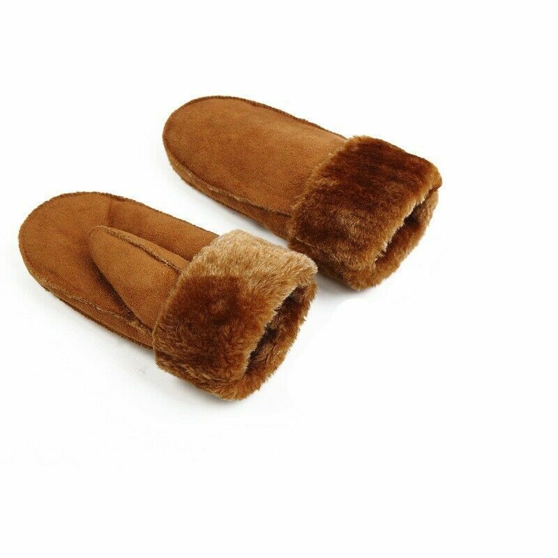 Warm Gloves with Winter Sheepskin Warm Leather Fur Lady Women ...