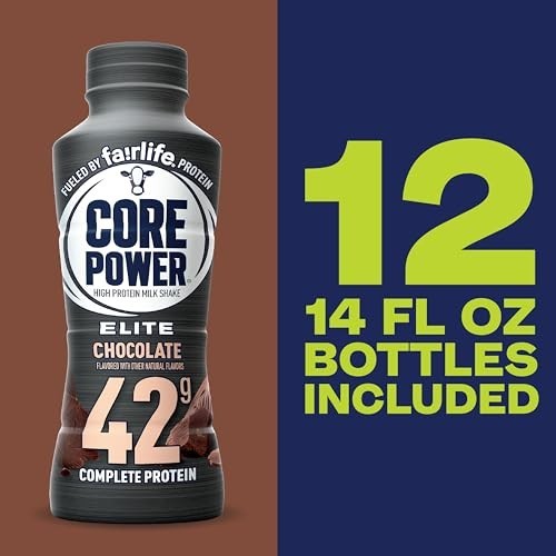 Core Power Elite High Protein Chocolate Shake Drink, 42g, 14oz Bottles ...