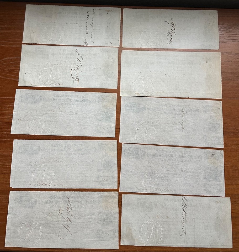 Group of 10 Pittsburgh, Ft. Wayne, and Chicago RR interest scrip | eBay