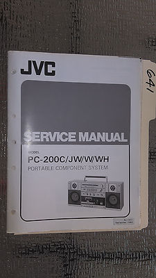 JVC pc-200 c jw w service manual original repair book stereo tape ...