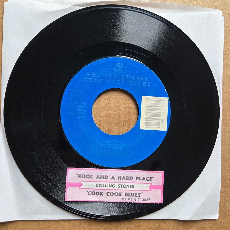 THE ROLLING STONES Rock And A Hard Place 45 7" CLASSIC ROCK Record ...