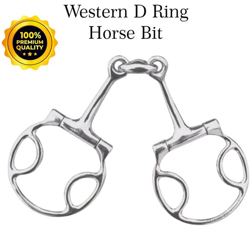 Western D Ring Bit Double Joint Lozenge Stainless Steel Snaffle Horse Bit | eBay