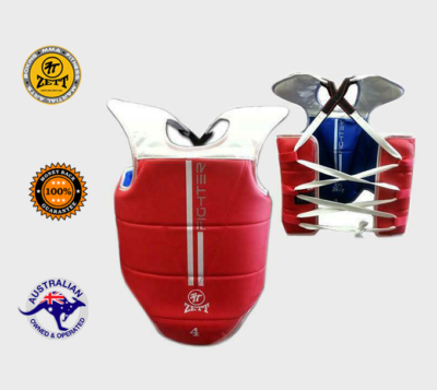 ZETT Reversible TKD Chest Guard Boxing MMA Body Protector Martial Arts ...