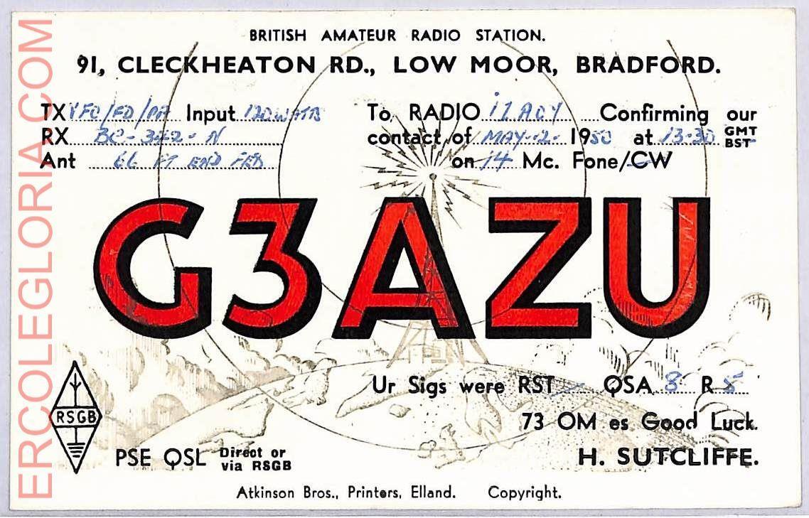 ad9145 - GREAT BRITAIN - RADIO FREQUENCY CARD - 1950 | eBay