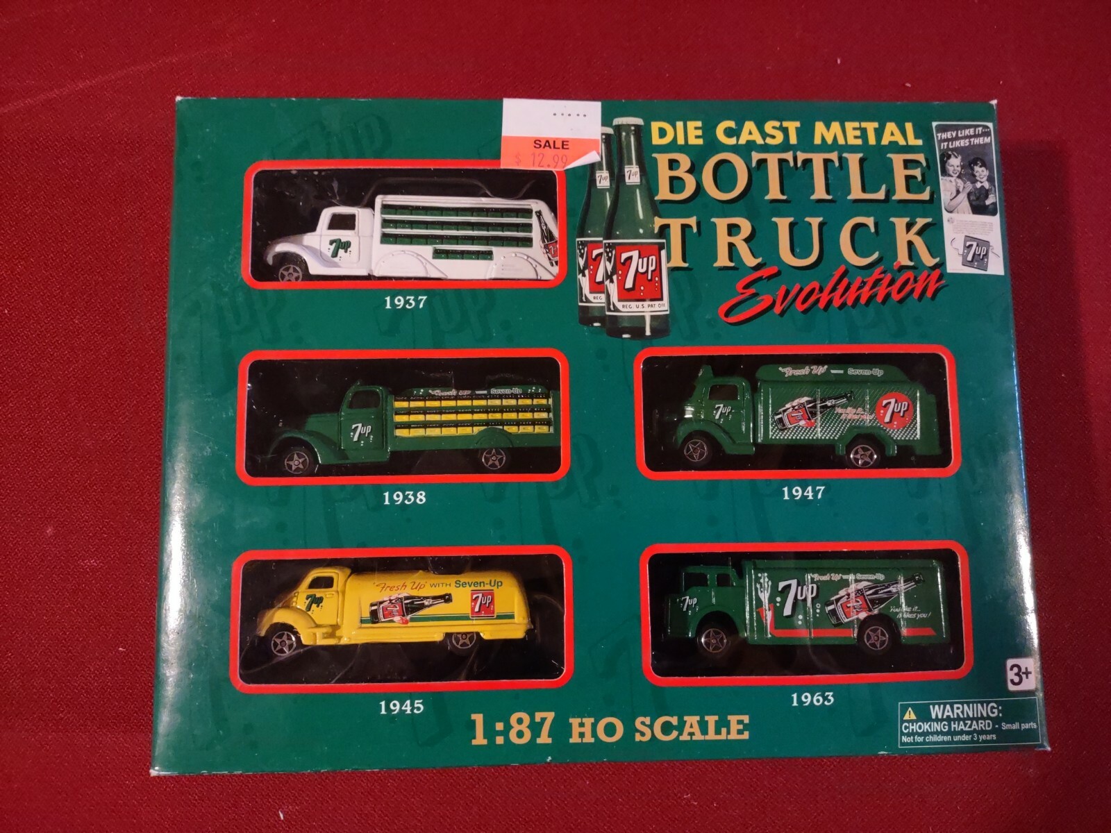 HO Scale 7up Die Cast Metal Bottle Truck Evolution 5 Pack.by Golden ...