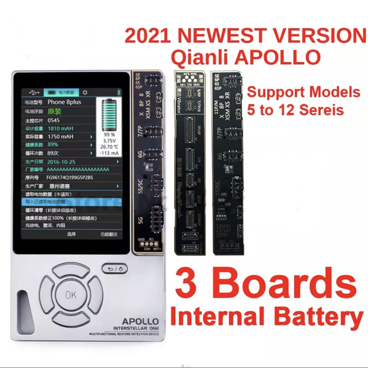 Qianli Apollo Interstellar One Tester Screen Color Battery Repair For ...
