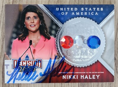 Nikki Haley Signed Decision 2020 Political Gems Card #44 SC LEGEND RAD ...