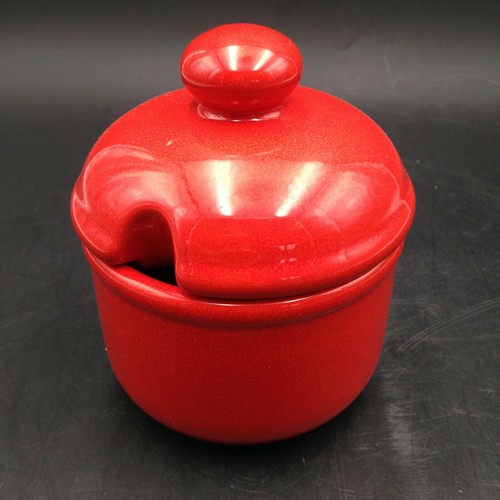 Vintage Waechtersbach Christmas Tree Red Jam Condiment Jar Dish Lid ...