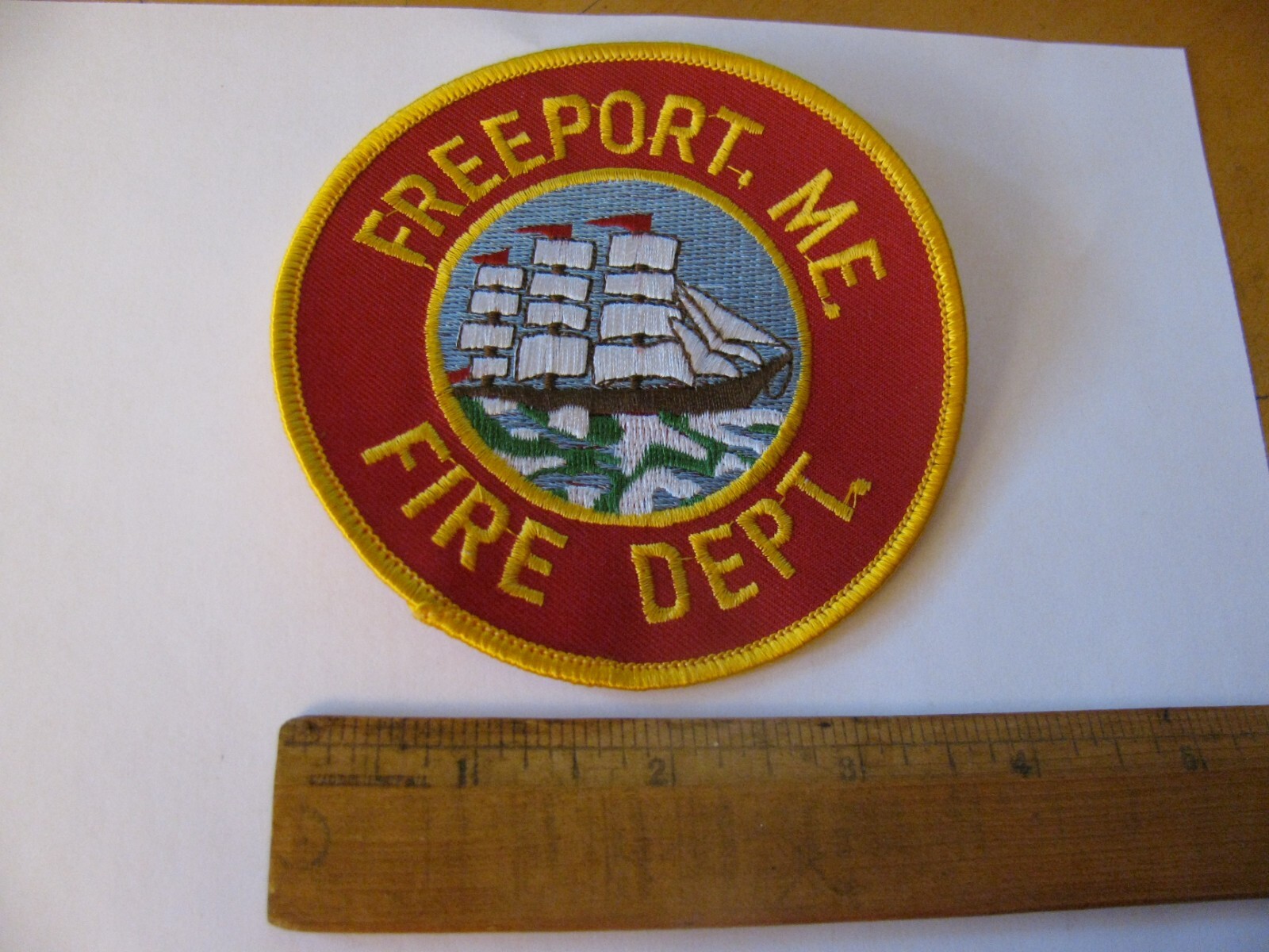 FREEPORT MAINE ME FIRE DEPT 4" SEW ON PATCH RARE LOWEST PRICE ON EBAY ...