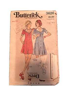 vintage butterick sewing pattern 3626 | eBay