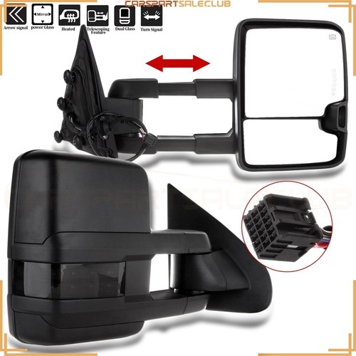Pair Mirrors Turn Signal Power Adjustment Heated Dual Glass For ...