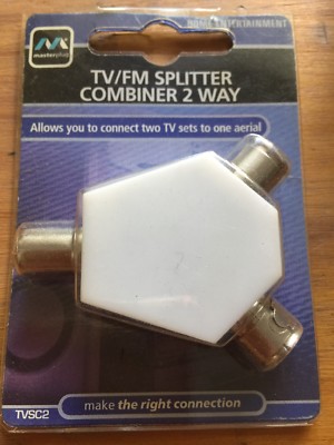 New Masterplug TV/FM Splitter Combined 2 Way | eBay UK