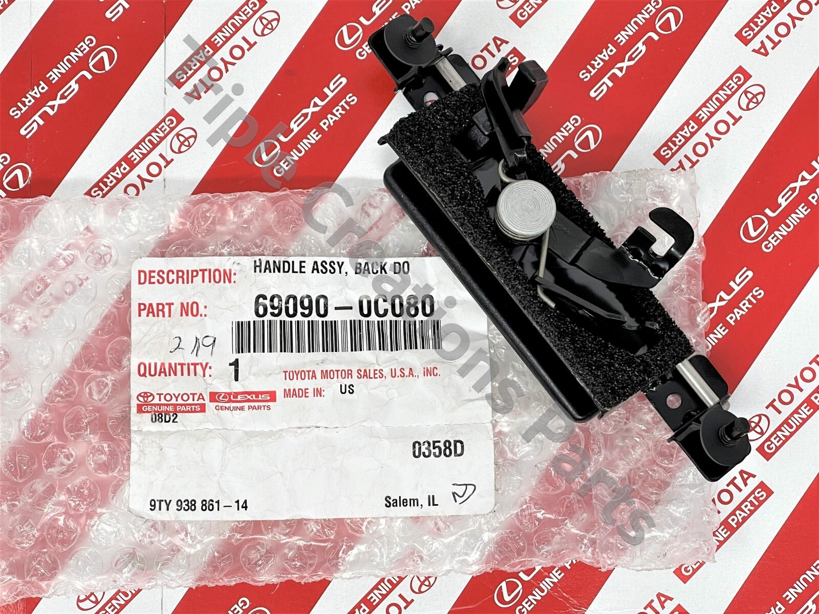 TOYOTA GENUINE OEM 69090-0C080 HANDLE ASSY, BACK DOOR, OUTSIDE ...