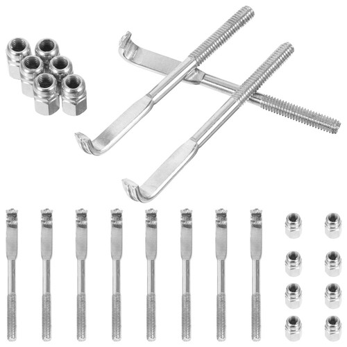 24 Pcs Banjo Hook Adjustable Hooks String Bracket Pegboard Accessories ...