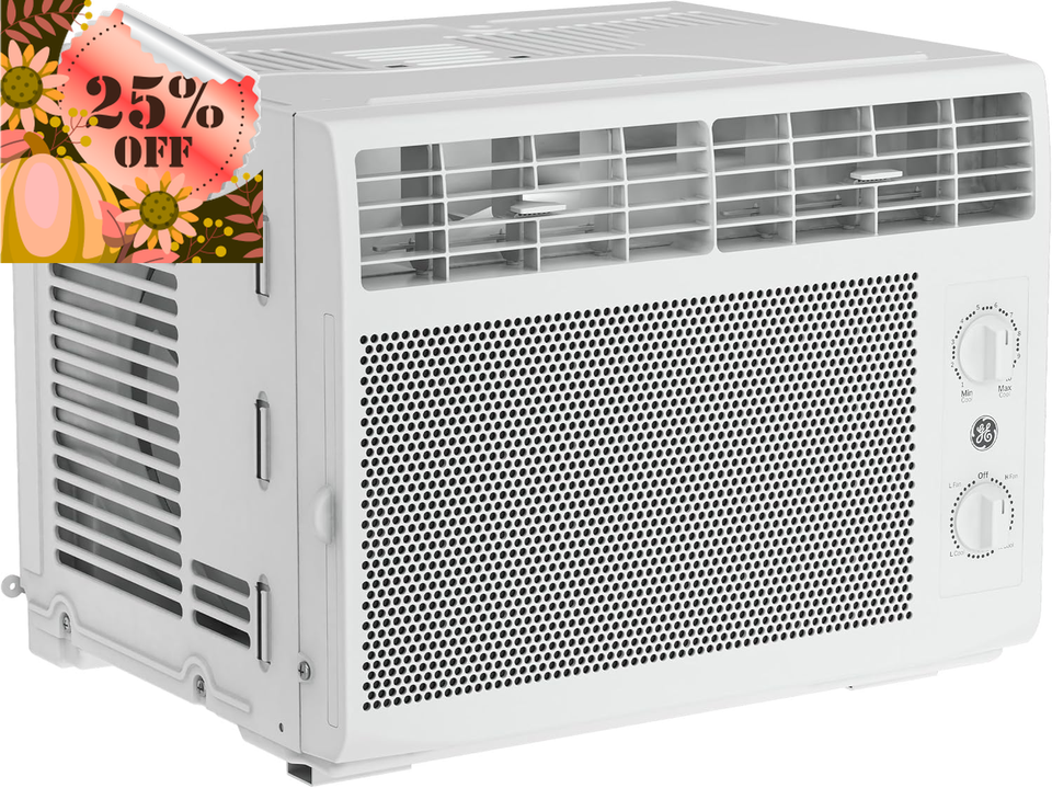5000 BTU Window Air Conditioner White w/ Manual Controls Small Room AC ...