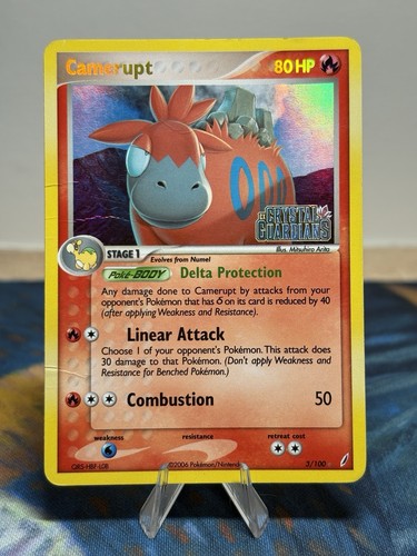 Camerupt 3/100 EX Crystal Guardians Stamped Reverse Holo Rare Pokemon ...