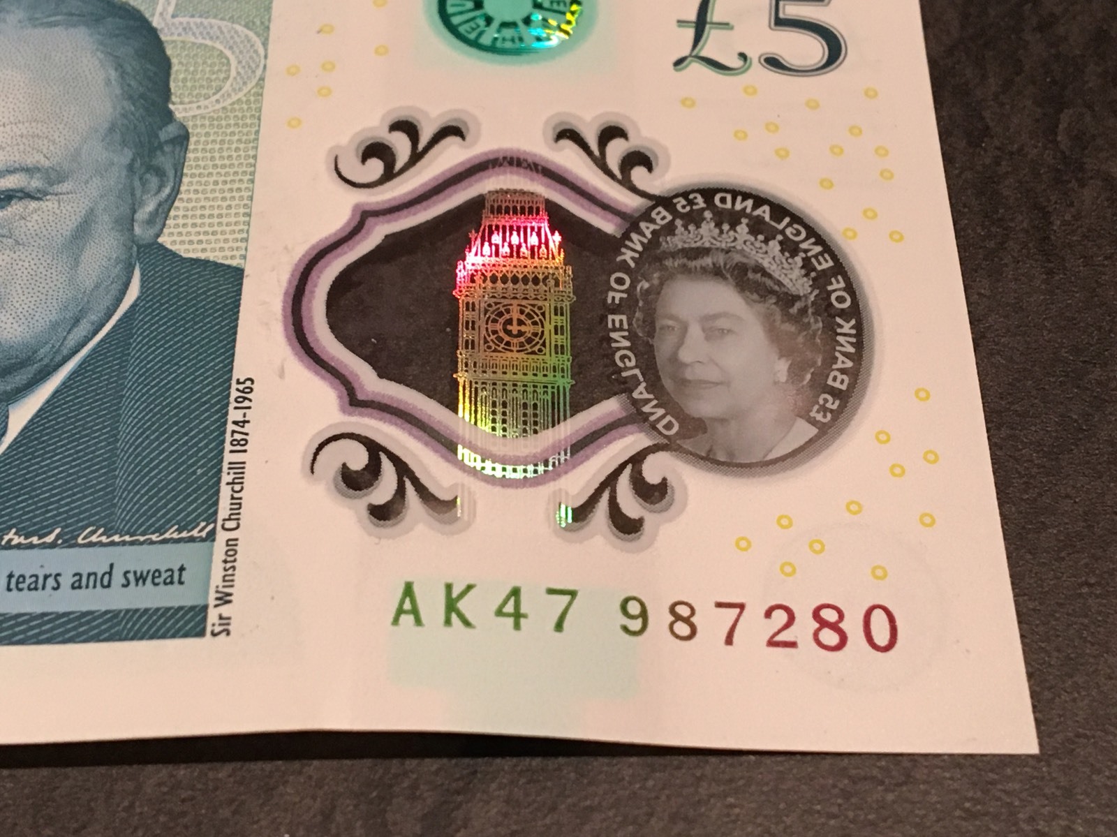 **AK47** - BRAND NEW Polymer £5 FIVE POUND NOTE AK47 987280 | eBay UK