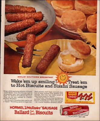1961 Vintage ad Hormel "little Sizzler's Ballard Biscuits retro Food 10 ...