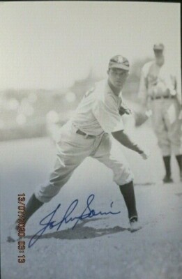 RARE VINTAGE 3 1/2 X 5 1/2 PHOTO SIGNED BY "JOHNNY SAIN" BOSTON BRAVES ...