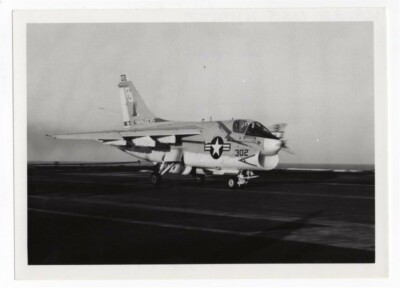 1975 A-7 Corsair II VA-82 Marauders Lands on CVN-68 USS Nimitz Original ...