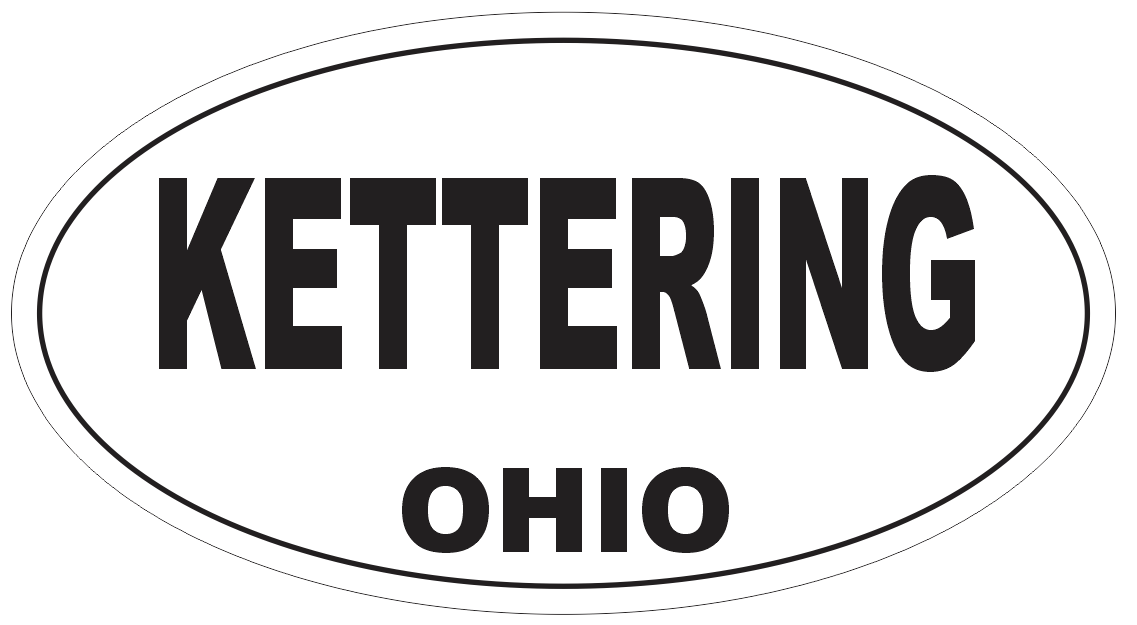 Kettering Ohio Oval Bumper Sticker or Helmet Sticker D6123 | eBay