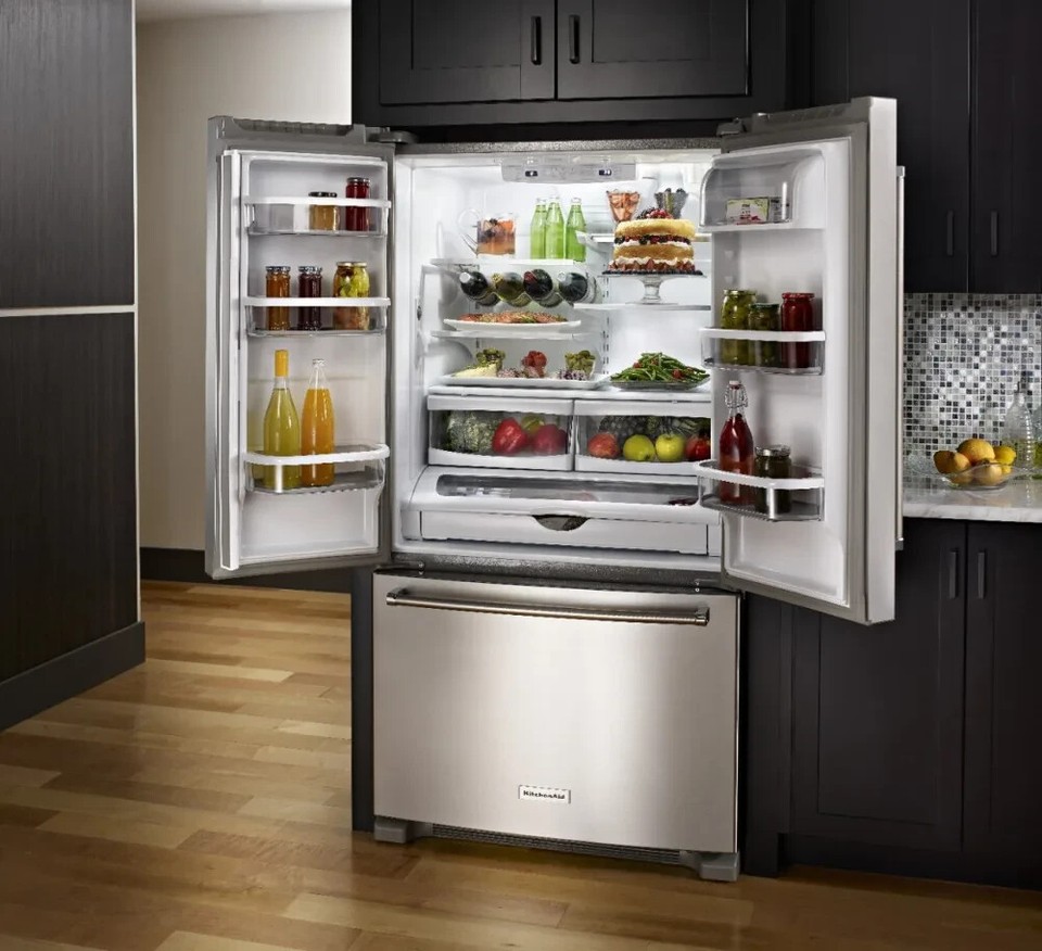 KitchenAid 36 in Stainless 25 Cu Ft French Door Refrigerator ...
