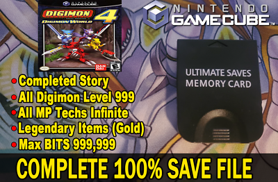 Digimon World 4 100% Ṥave Gamecube Memory Card! (NO GAME) | eBay