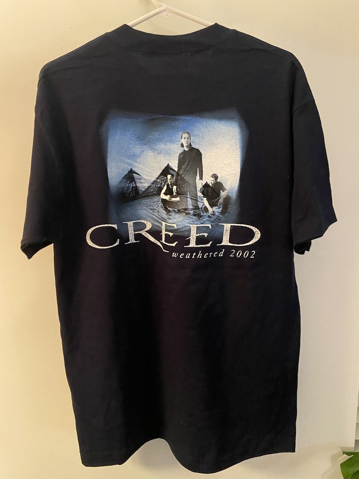 Creed 2002 Vintage Weathered T-Shirt Rock Band Tee Large | eBay