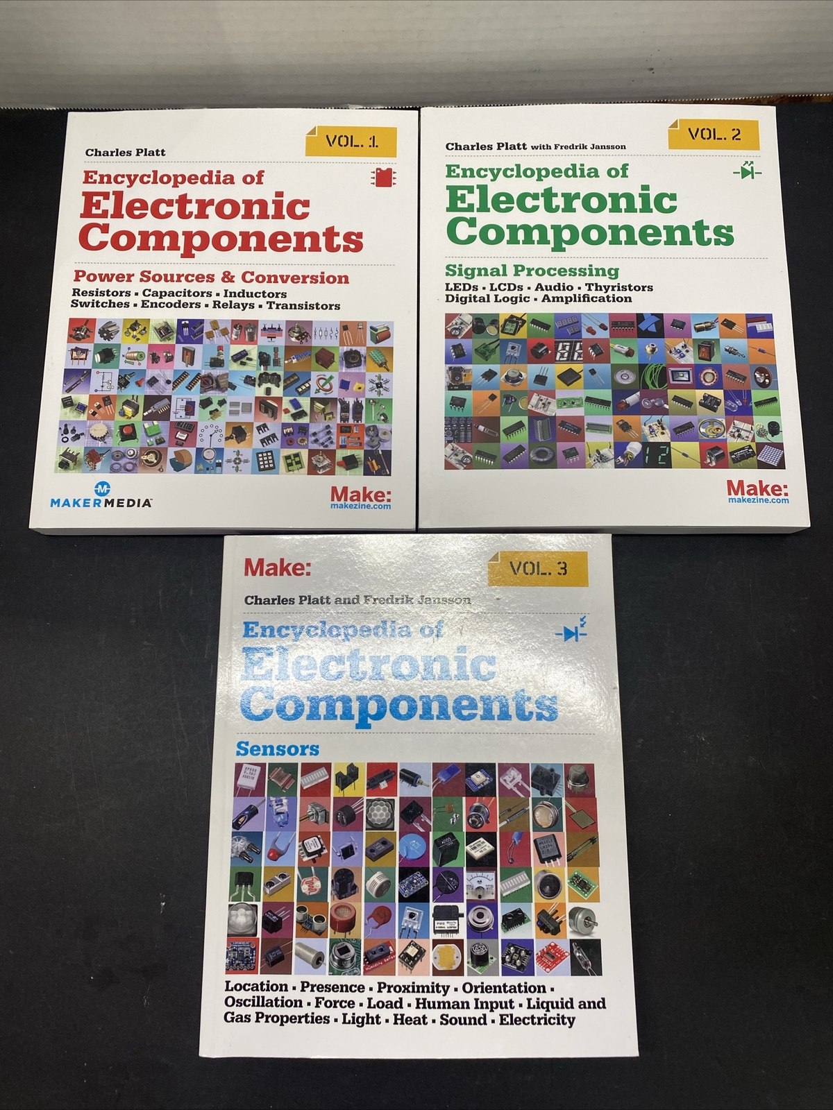 MAKE: Encyclopedia of Electronic Components Book - Vol. 1, 2, 3 - Like ...
