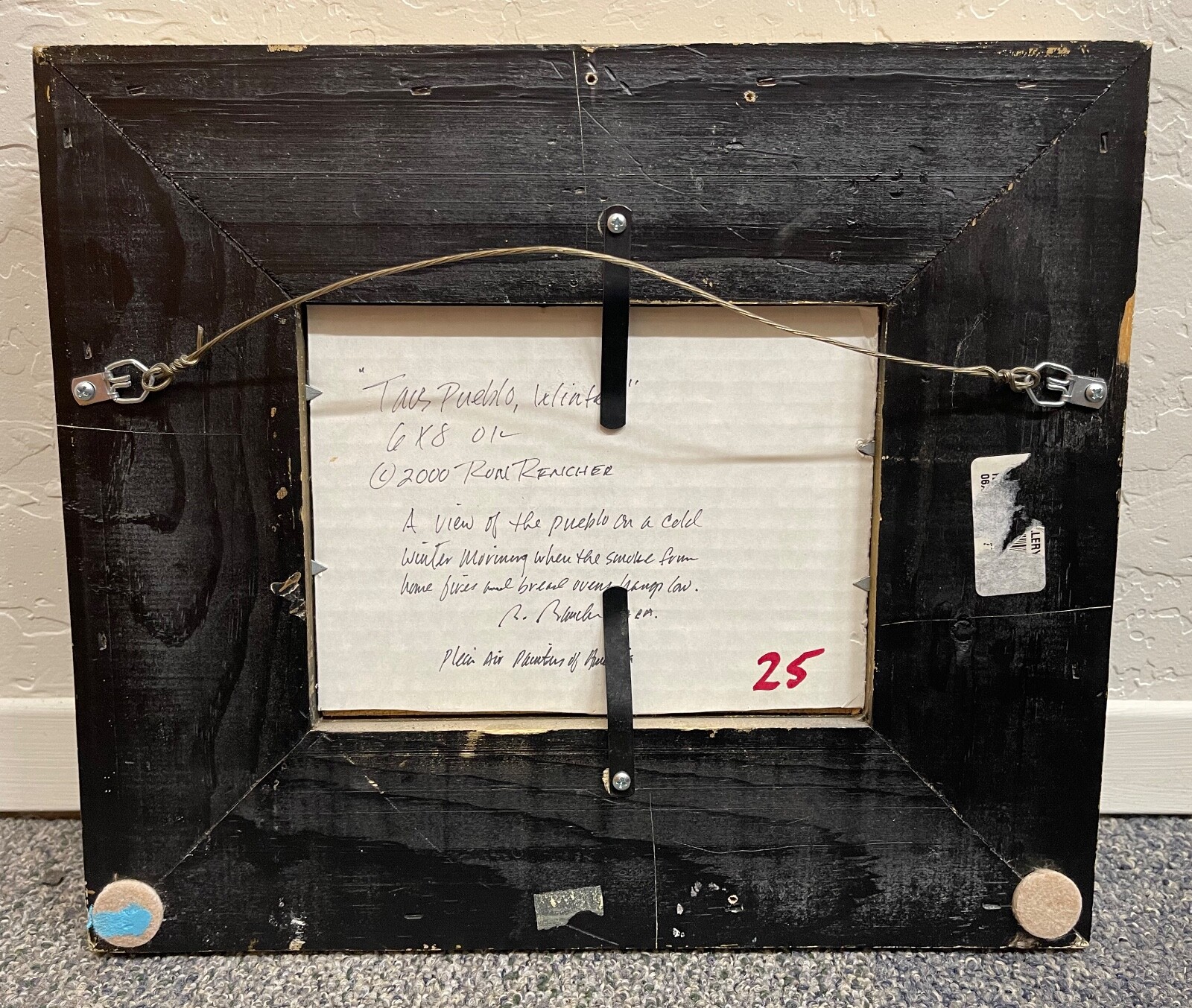 Ron Rencher "Taos Pueblo, Winter" Original Oil Painting 6" x 8 ...