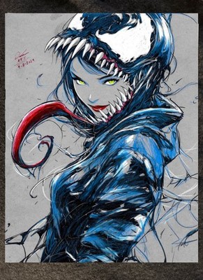Mary Jane x Venom Art Print Signed 8.5x11 | Art by Keyeske | eBay