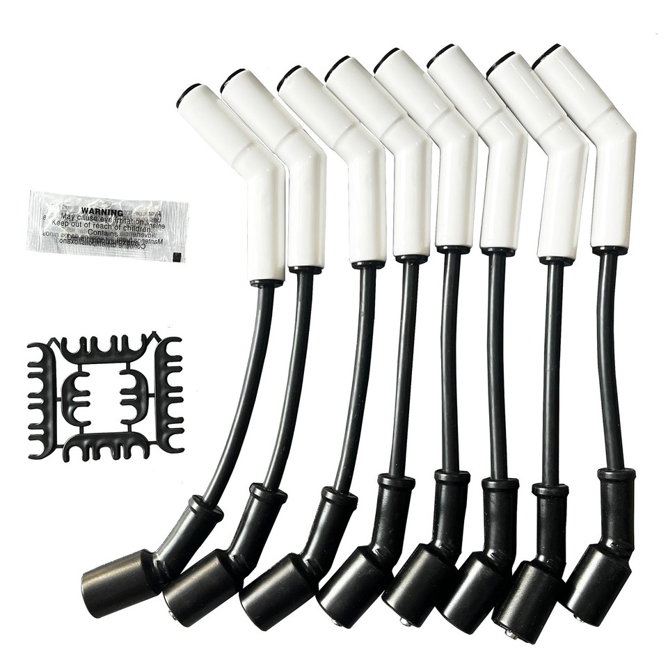 9070C Ceramic Boot Spark Plug Wires Set For GM Chevy 4.8L 5.3L 6.0L LS3 ...