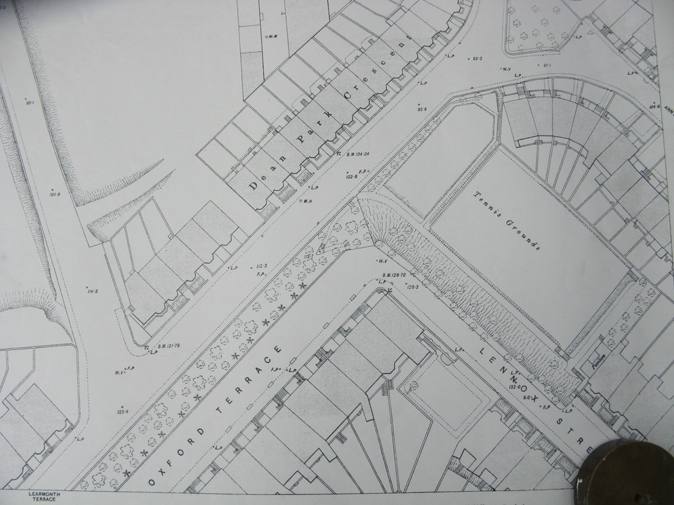 1895 Ordnance Survey Office Town Street Plan- Edinburgh Dean Park ...