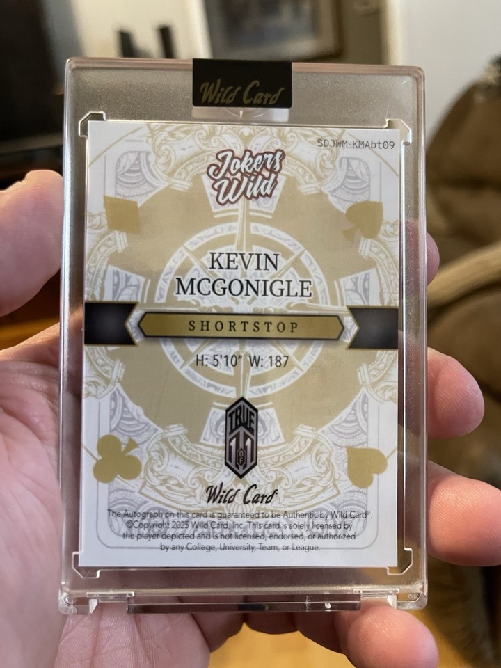 2025 Wild Card Joker True 1/1 Auto Kevin Mcgonigle Purple PRC | eBay