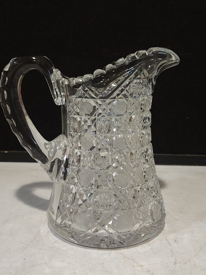 Antique HARVARD Cane Pattern American Brilliant Cut Glass 8" ABP ...