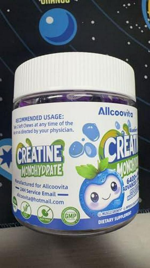 Creatine Monohydrate Chews Complex 6400mg for Men and Women -Advanced ...