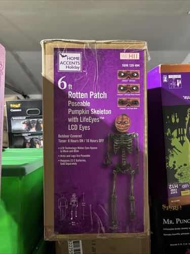 Rotten Patch Pumpkin Skeleton With Life Eyes | eBay