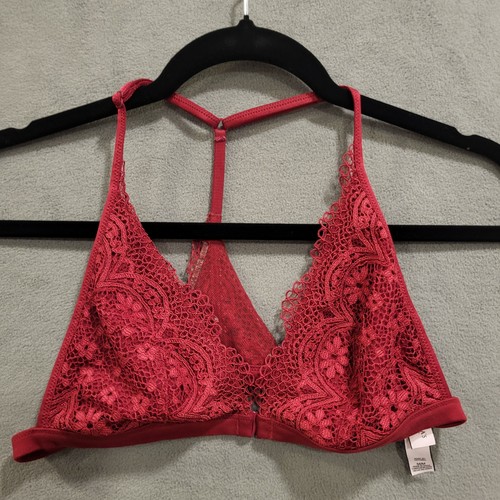 Victoria's Secret Front Clasp Red Lace Body by Victoria Bralette Size ...