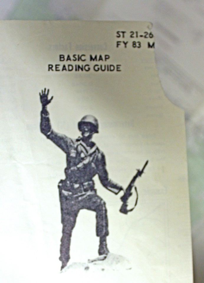 US Army Infantry School Basic Map Reading Guide FY83 With Map 1975 ...