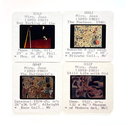 4 Joan Miro 35mm Slides • Art History • Modernism Surrealism Paintings ...