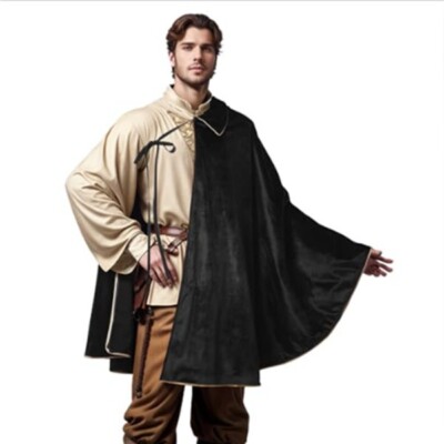 Medieval Cape for Men Musketeer cape Renaissance Half Cape for Men Ren ...