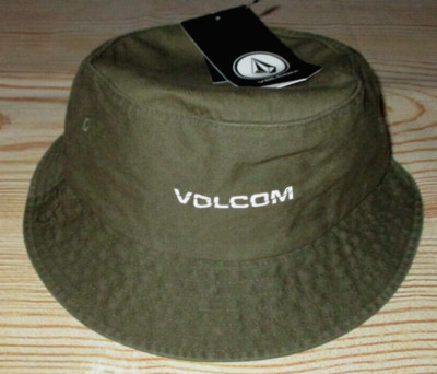 MENS VOLCOM MILITARY GREEN BUCKET HAT SIZE S/M | eBay